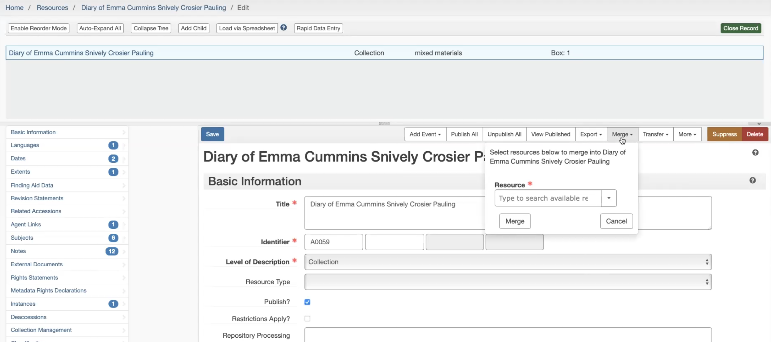 Descriptive & Bibliographic System